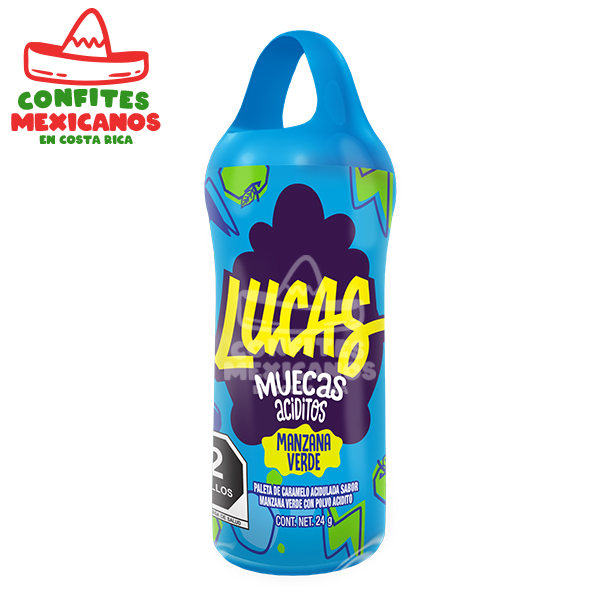 Paleta Lucas muecas de manzana verde | Confites mexicanos en Costa Rica