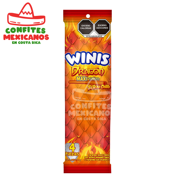 Pack 4 Caramelo Winis Dragon - Tamarindo y chile | Confites mexicanos ...
