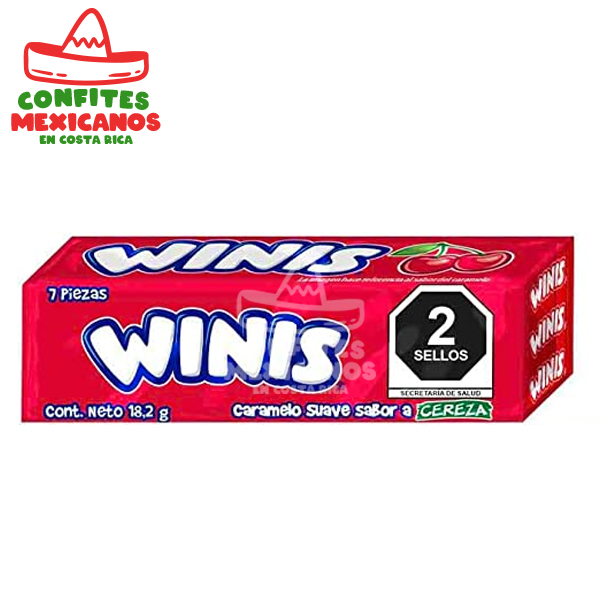 Winis caramelos suaves sabor cereza | Confites mexicanos en Costa Rica