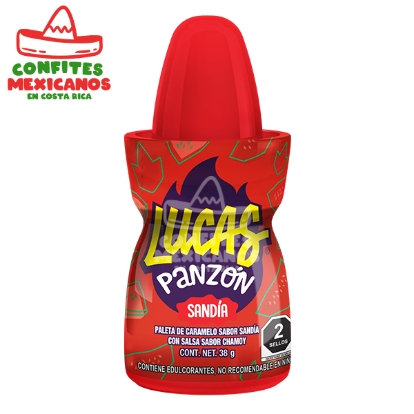 Chupa Lucas Panzón - Sabor Sandía | Confites mexicanos en Costa Rica