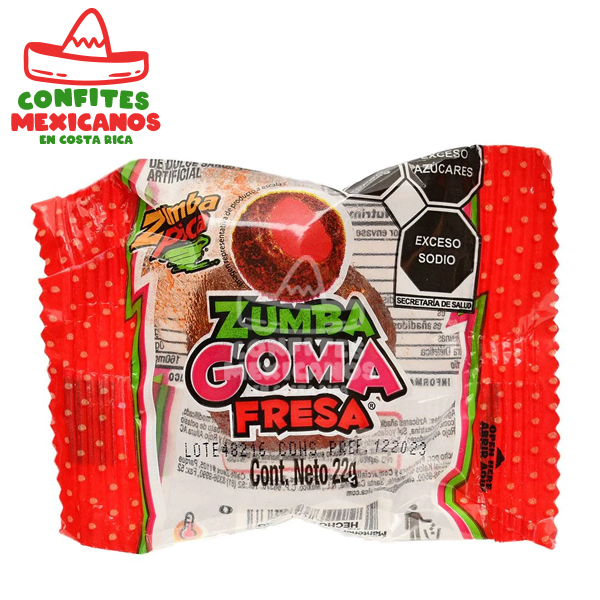 Zumba goma - fresa | Confites mexicanos en Costa Rica