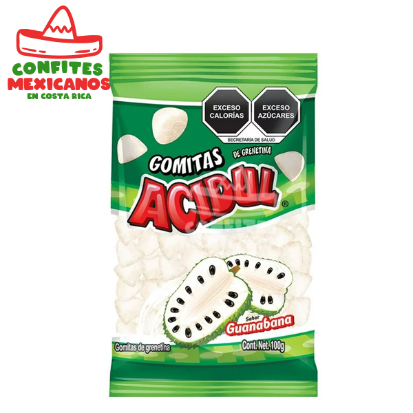 Gomitas dulces de guanabana - 100 gr | Confites mexicanos en Costa Rica