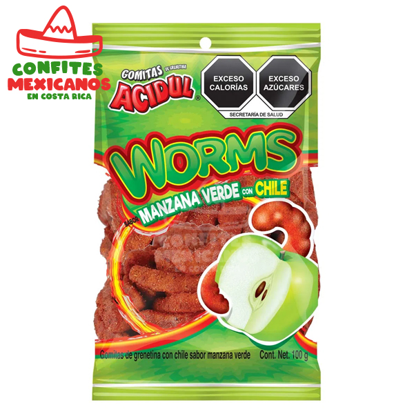 Gomitas manzana verde enchilada - 100 gr | Confites mexicanos en Costa Rica