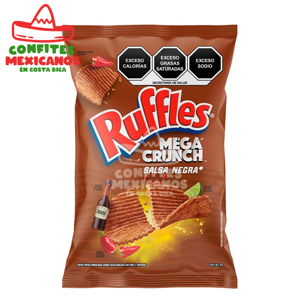 Botana Ruffles Mega Crunch Salsa Negra - 38 gr | Confites mexicanos en ...