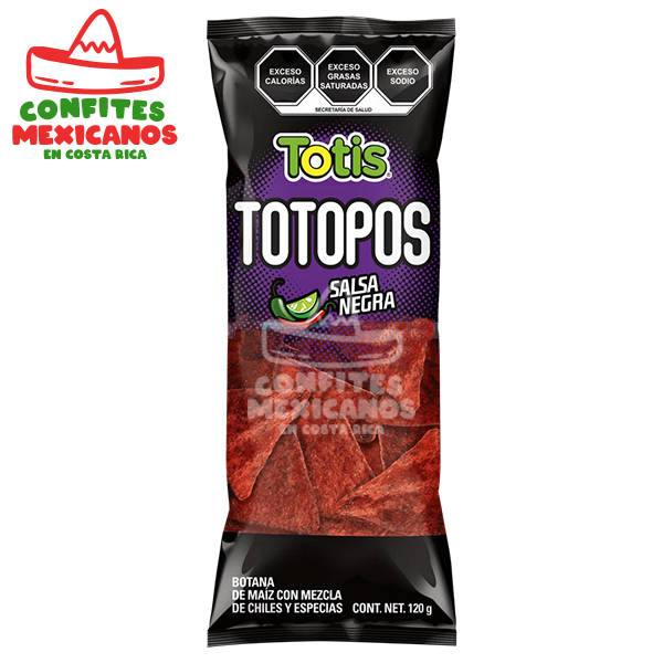Chips de maiz totopos salsa negra – 120 gr | Confites mexicanos en ...