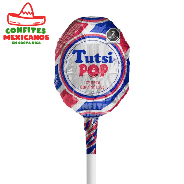 Popi Tutsi sabor cereza con chicle | Confites mexicanos en Costa Rica