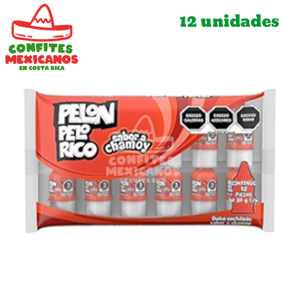 Pelón pelo rico sabor chamoy - 30 gr - 12 piezas | Confites mexicanos ...